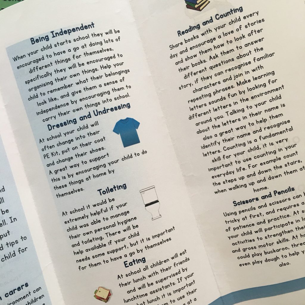 Starting School Leaflet - Piggledots