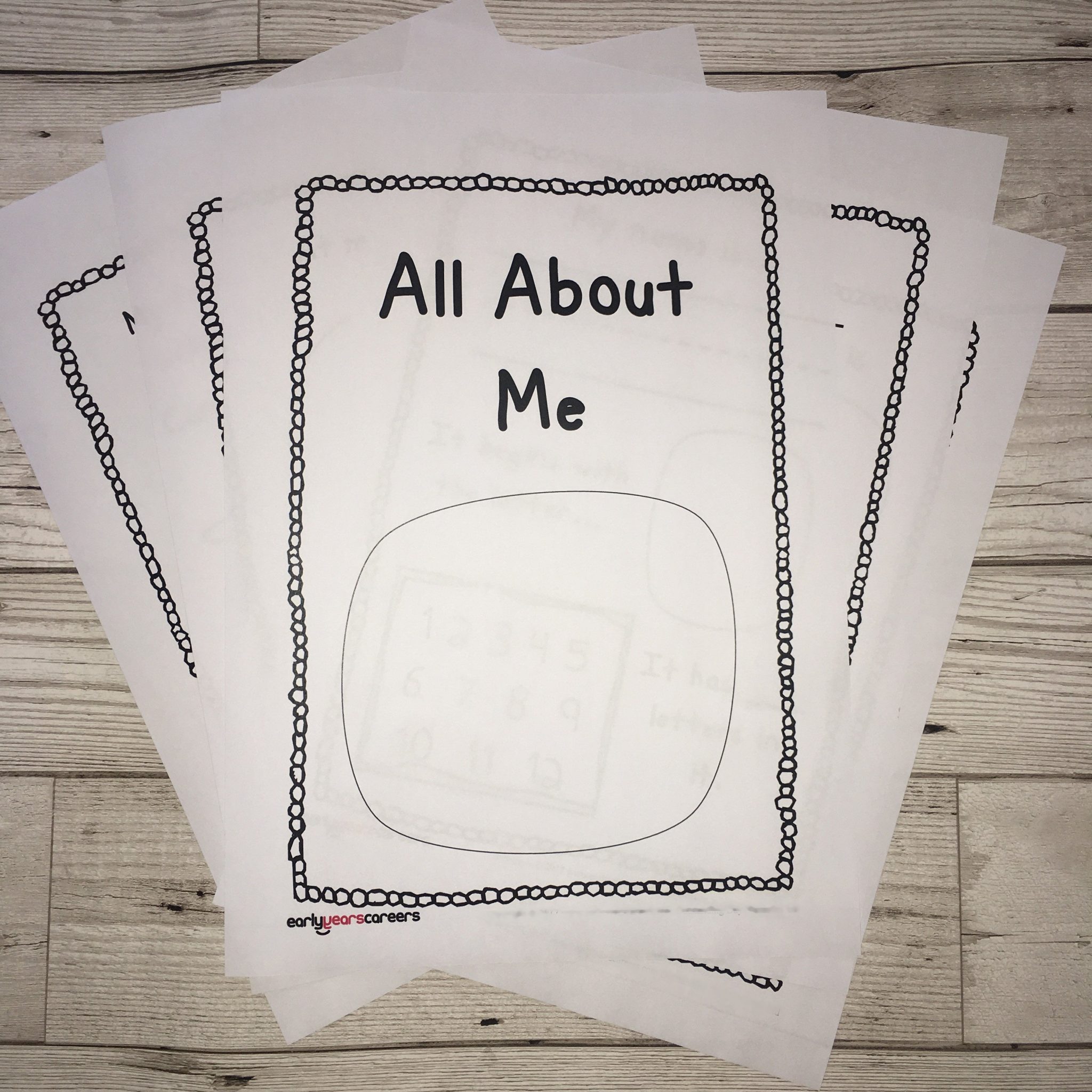 All About Me School Readiness Booklet - Piggledots