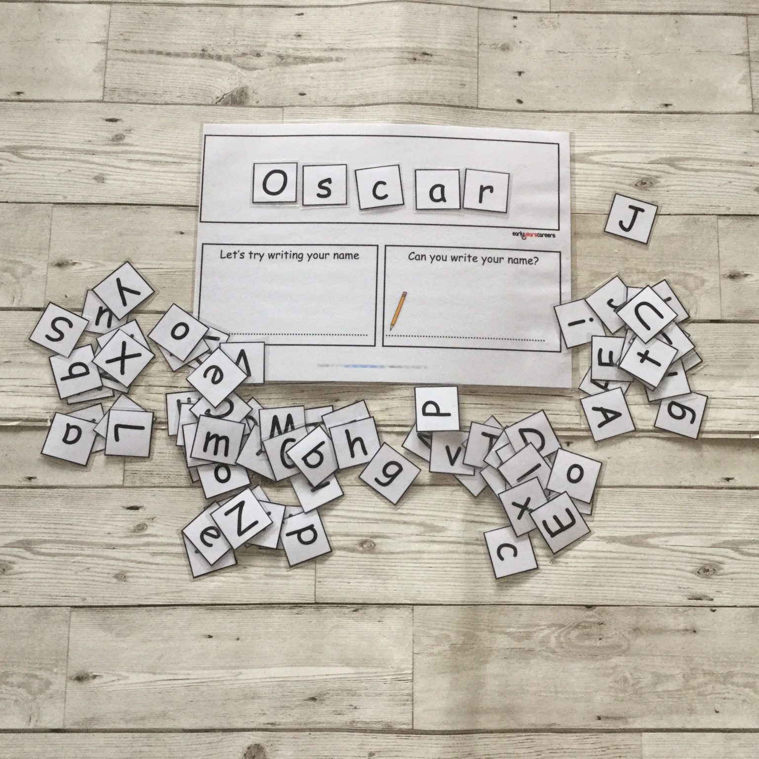 Writing Your Own Name Activity - Piggledots